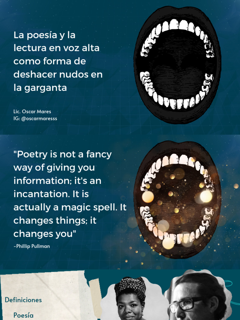 La Poesía y La Lectura en Voz Alta Como Forma de Deshacer Nudos en La ...