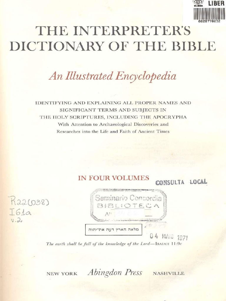 Illustrated Bible Dictionary Overview | PDF | Hebrew Language | Linguistics