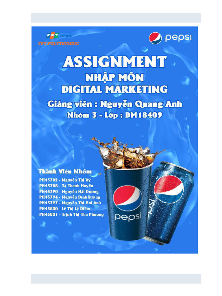 DM18409 - Nhóm 3 - Pepsi | PDF