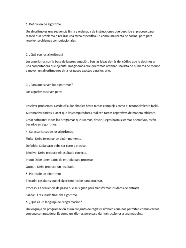 Algoritmo y Lenguaje de Programacion | PDF