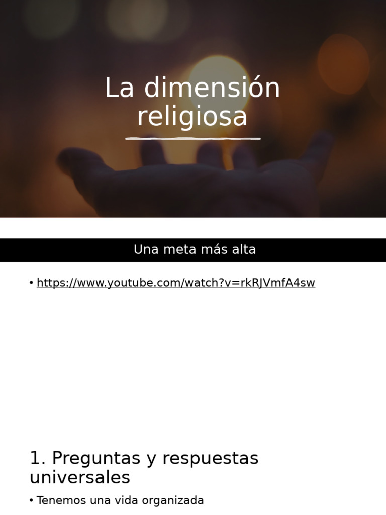 La Dimensión Religiosa | PDF