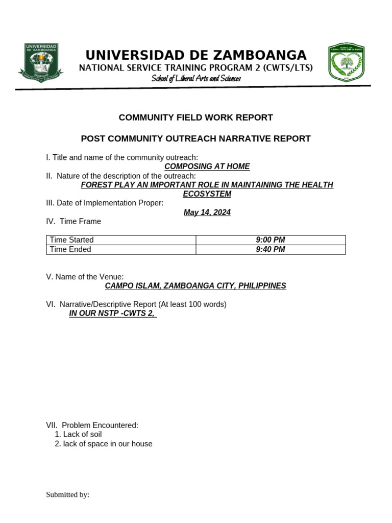 Community Outreach Report: Composting at Home | PDF
