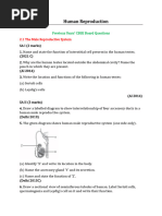 Class 12 Biology PYQs With Solution Chapter - 2 Human Reproductions ...
