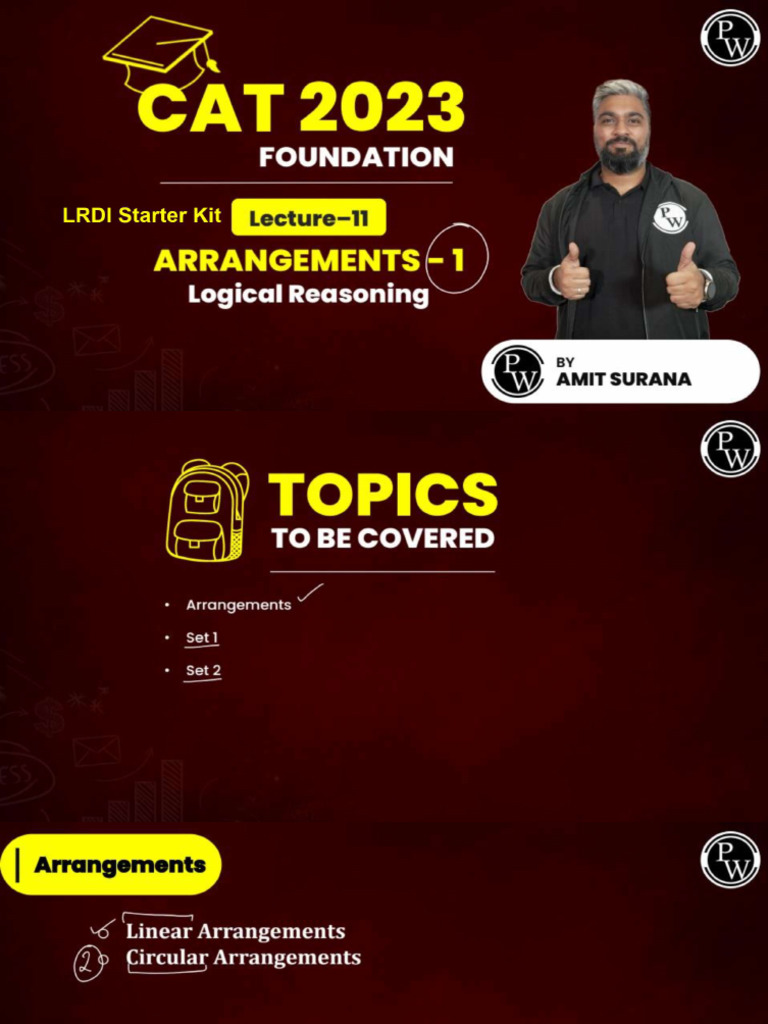 028 AGHORI LRDI Starter Kit 11 Arrangements 1 LL Logical Reasoning | PDF