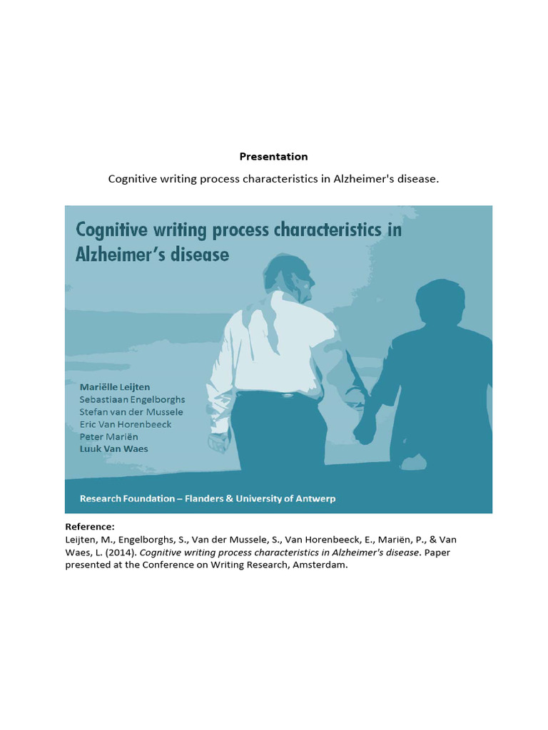 Alzheimer's Disease Writing Process Analysis | PDF | Alzheimer's ...
