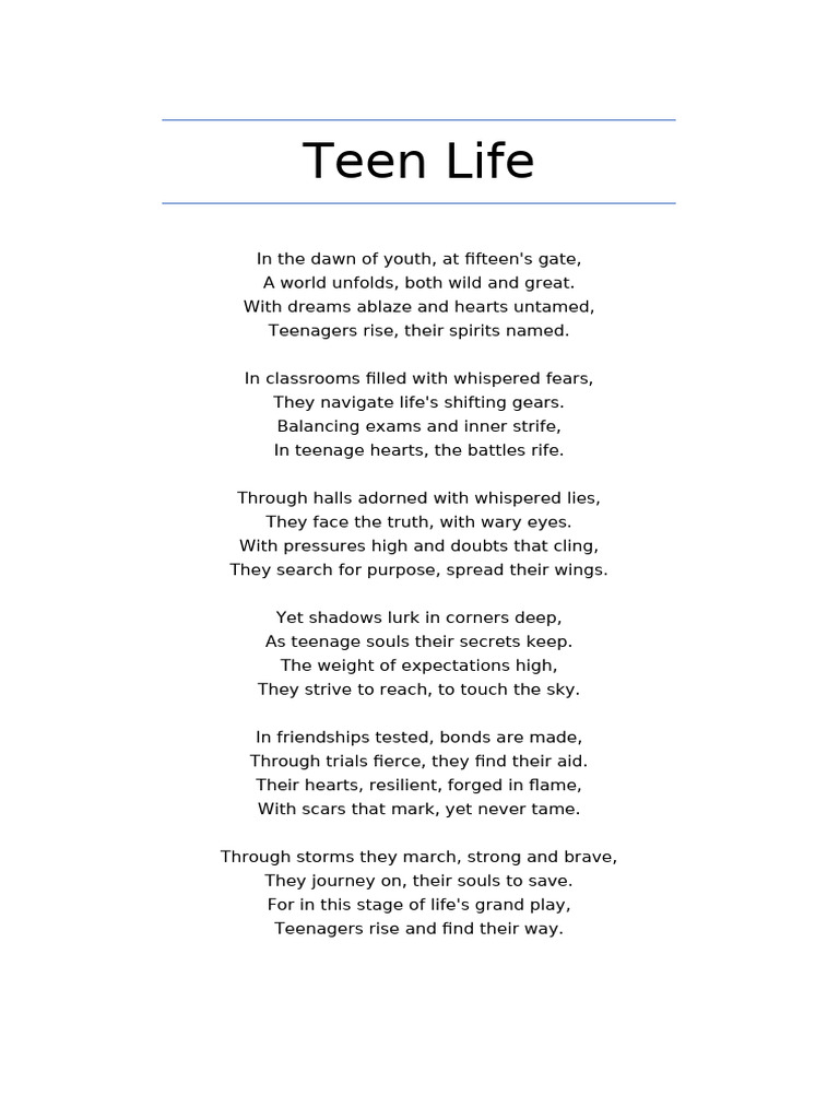 Teen Life | PDF