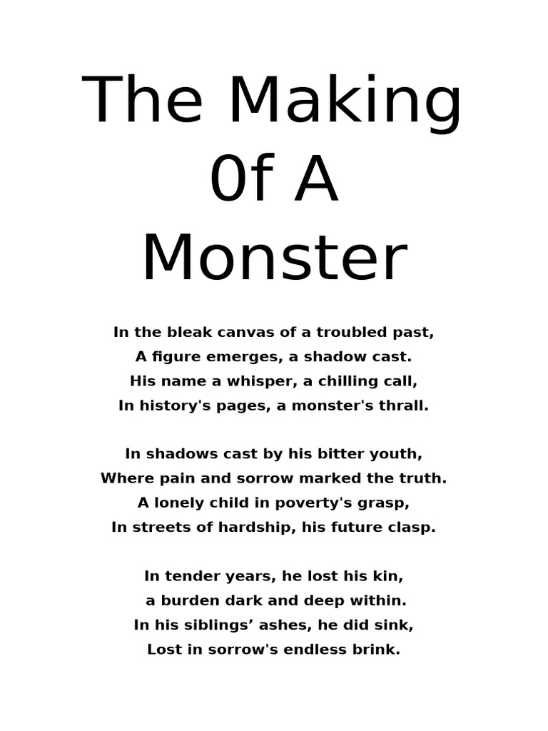 The Making of A Monster | PDF