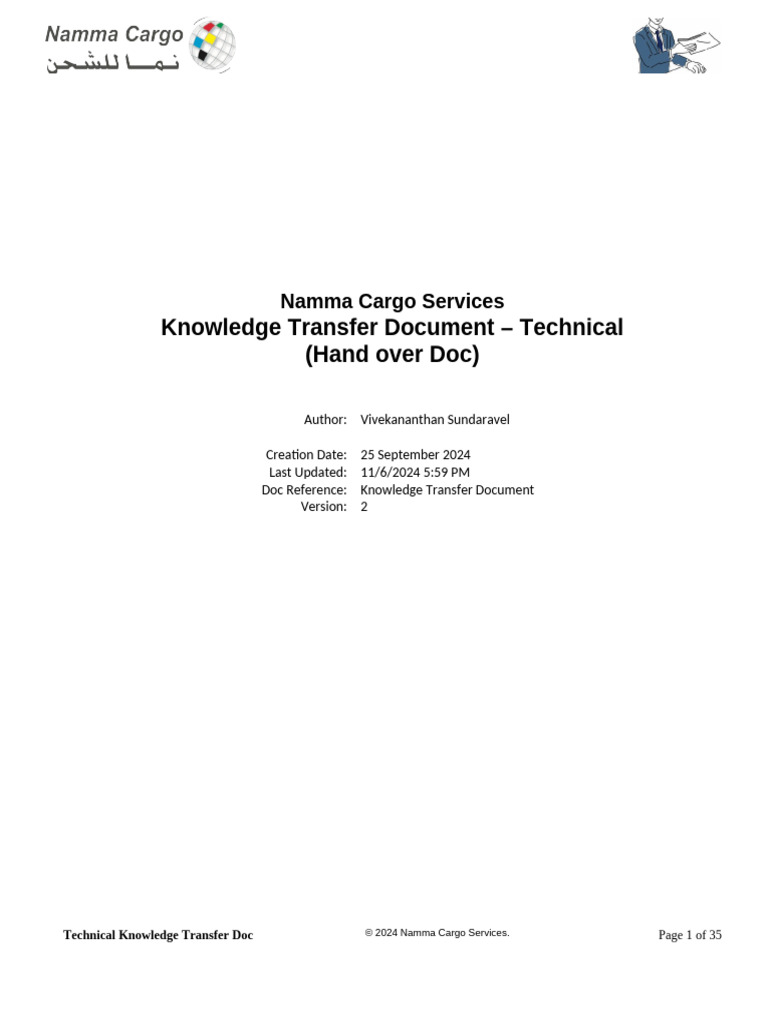 Knowledge Transfer Technical (Handover) | PDF | Databases | Computer File
