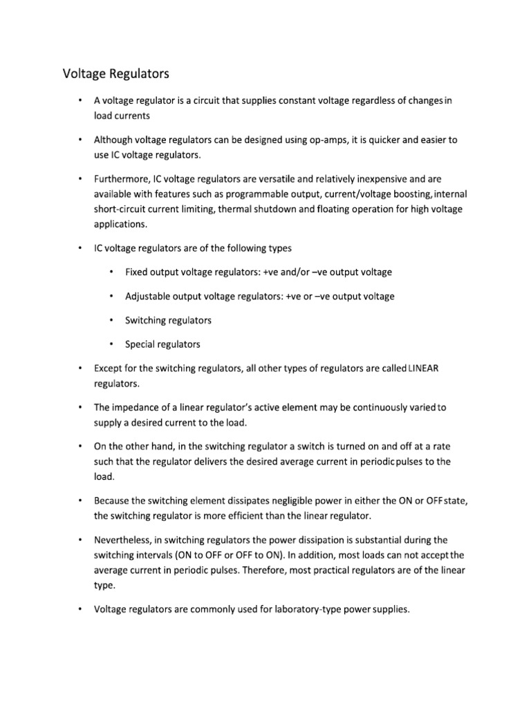 Voltage Regulator | PDF
