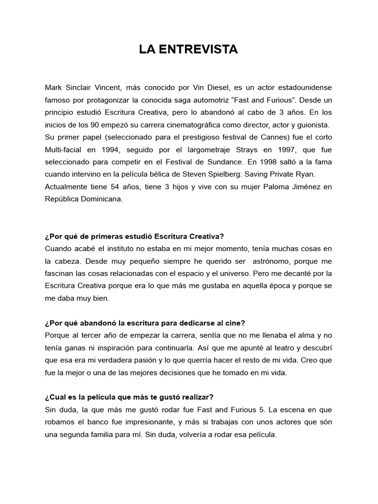 Álvaro y Arnau ENTREVISTA CASTELLANO | PDF | Arte | Ficciones de misterio, "thriller" y crimen