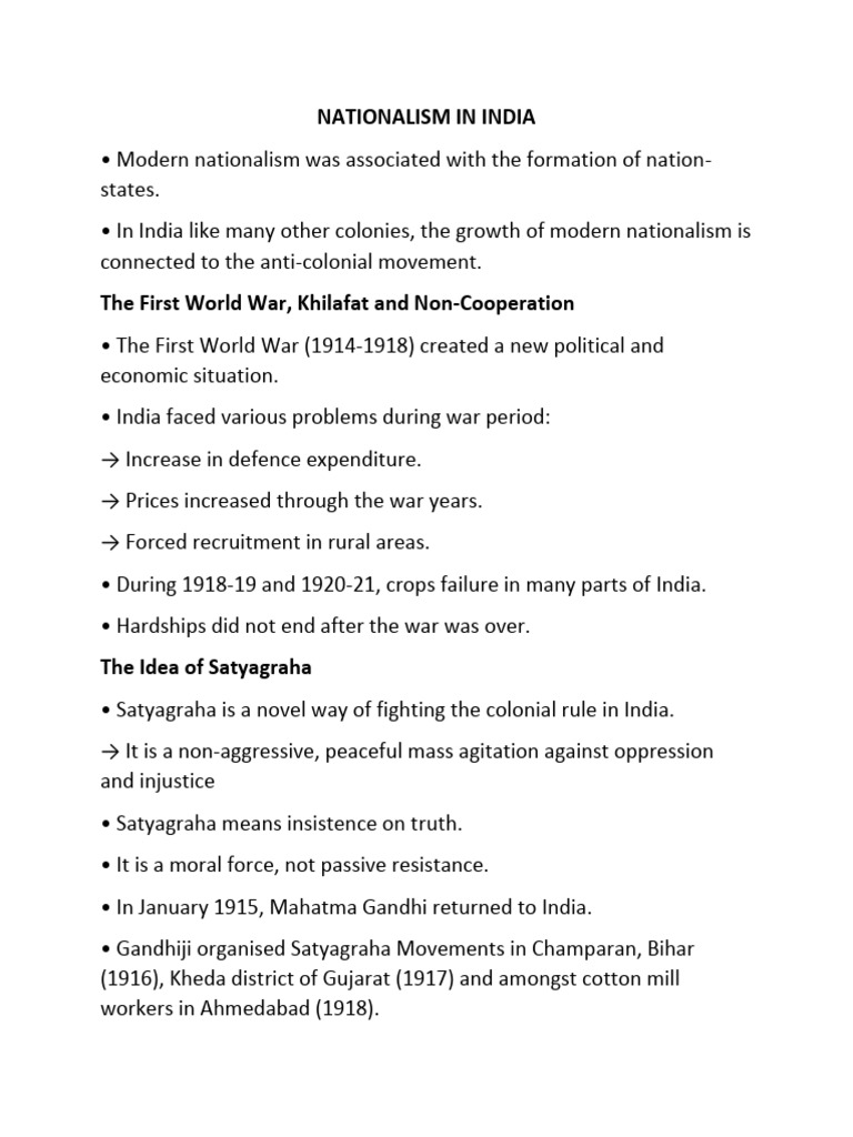 Growth of Nationalism in India | PDF | Mahatma Gandhi | Politics Of India