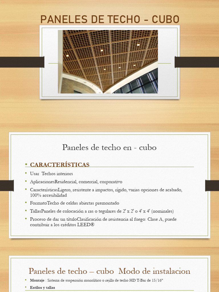 Trabajo de Paneles de Techo | PDF