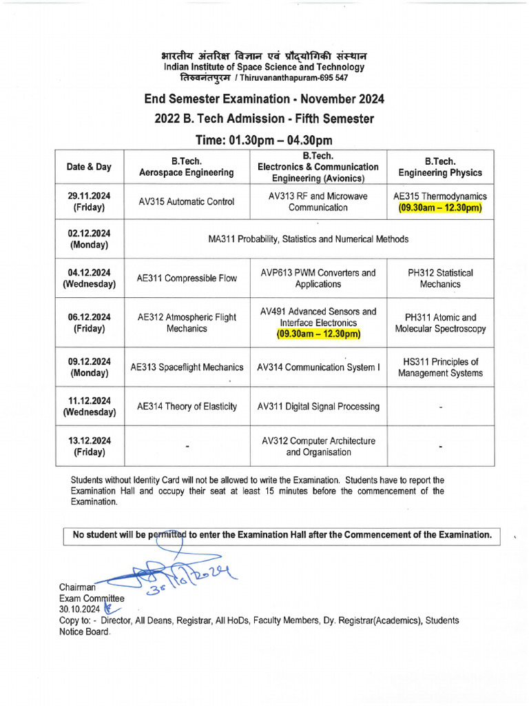 SKM - C300i24103011081 - 2022 UG Fifth Sem End Sem Exam TT Nov 2024 | PDF