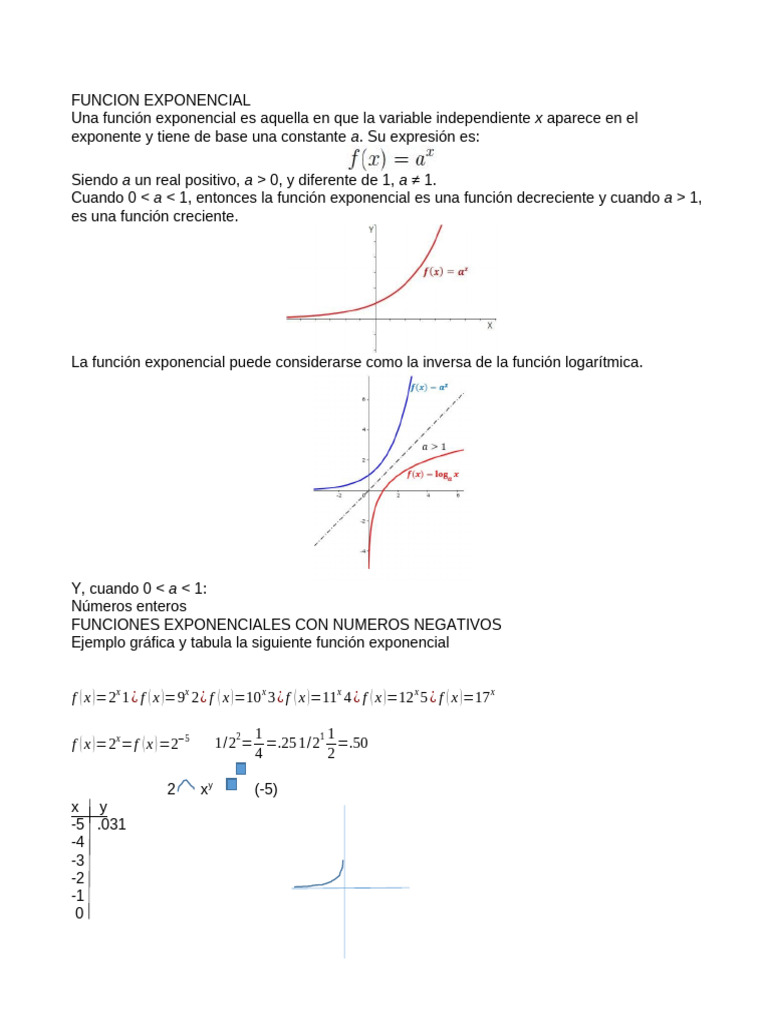 Funcion Exponencial | PDF | Funcion exponencial | Función (Matemáticas)