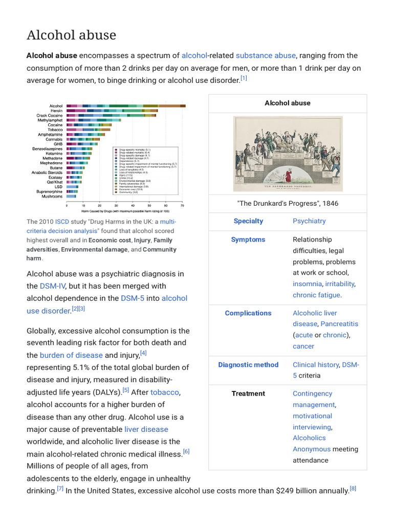Alcohol Substance Abuse | PDF | Alcohol Abuse | Alcoholism