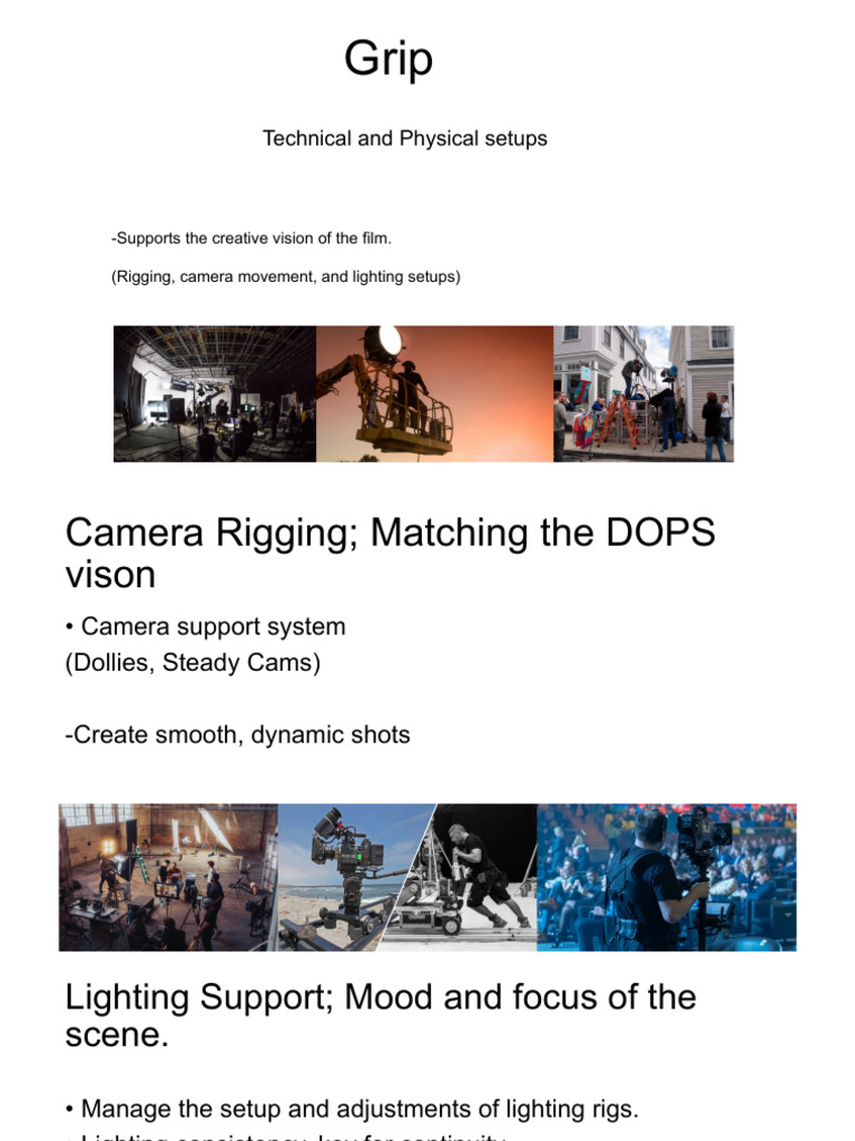 Grip Techniques for Film Production | PDF
