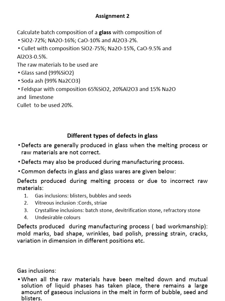 glass 6 defects | PDF | Glasses | Magma