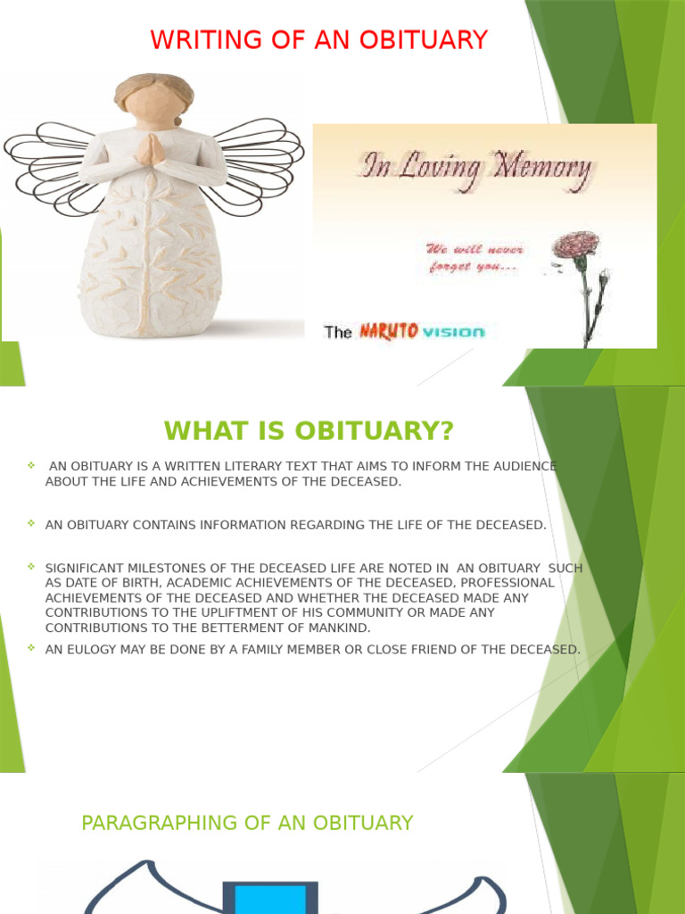 Writing an Obituary: A Guide | PDF | Social Science | Religion ...