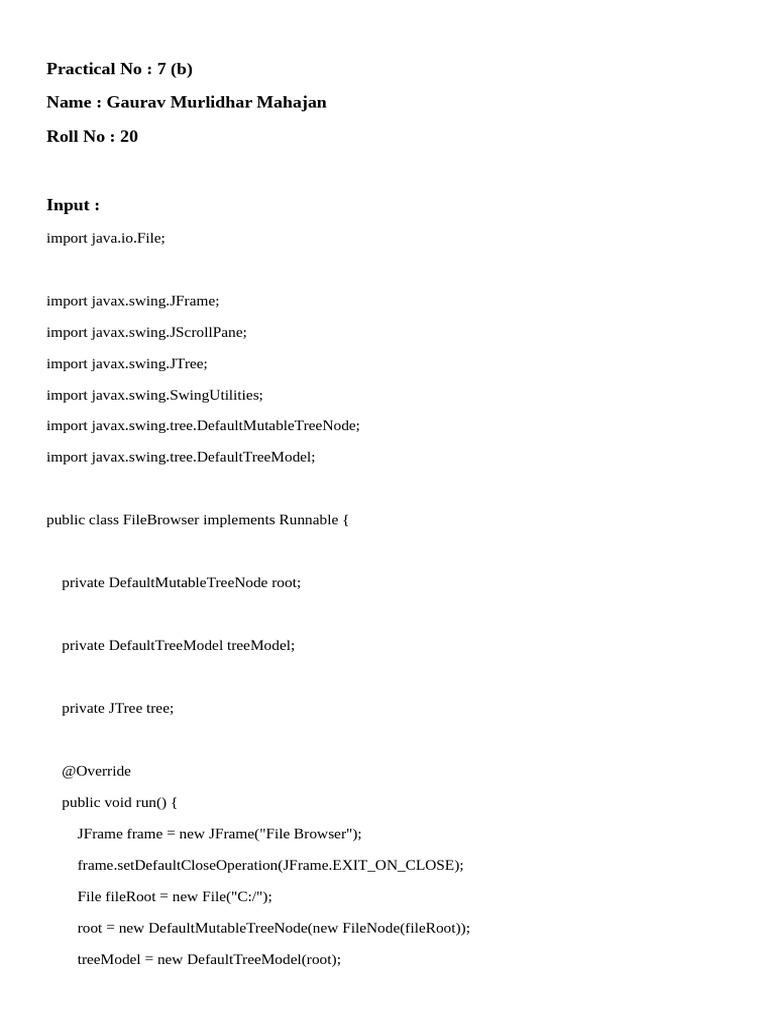 Practical No 7 (b) | PDF | Computer Programming | Software