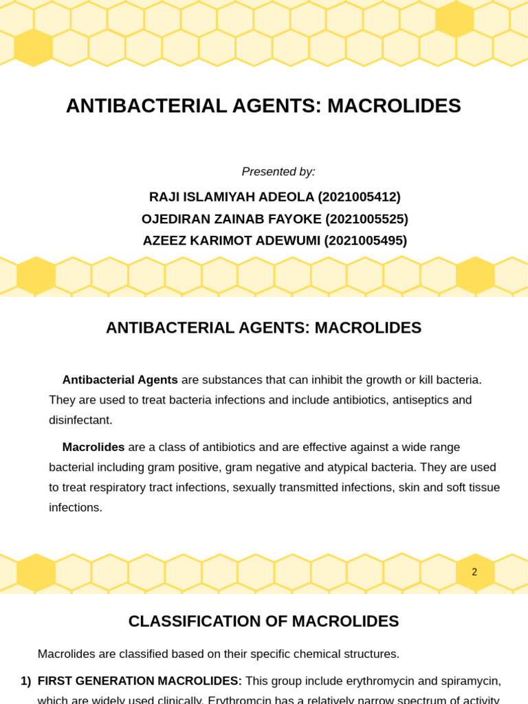 Antibacterial Agents Macrolides | PDF | Translation (Biology) | Ribosome