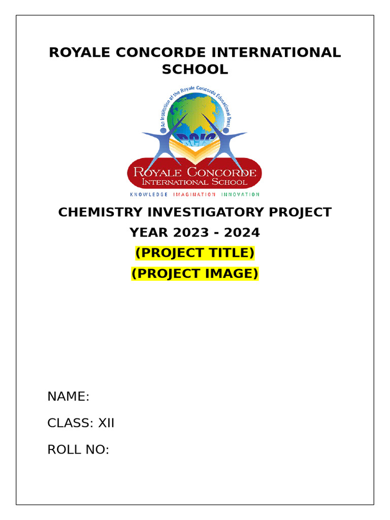Chemistry Project Template | PDF