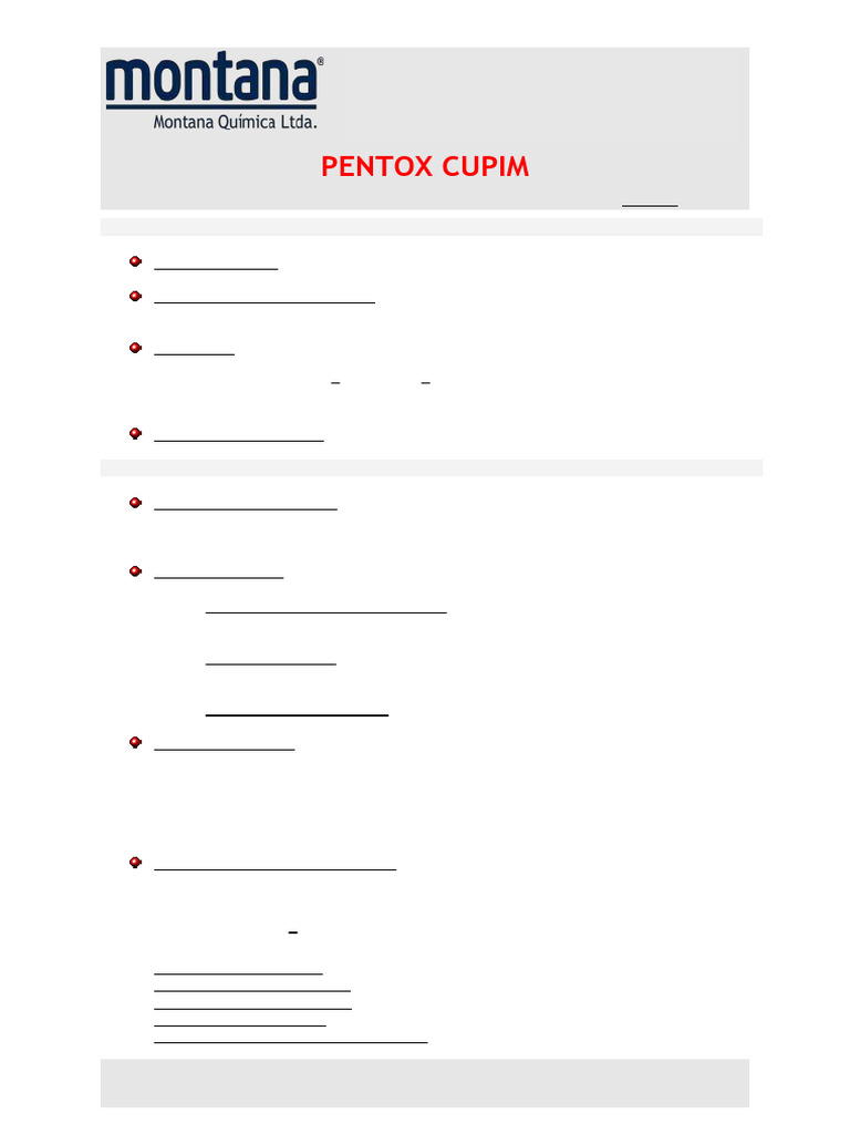 Pentox Cupim | PDF | Embalagem e rotulagem | Incêndios