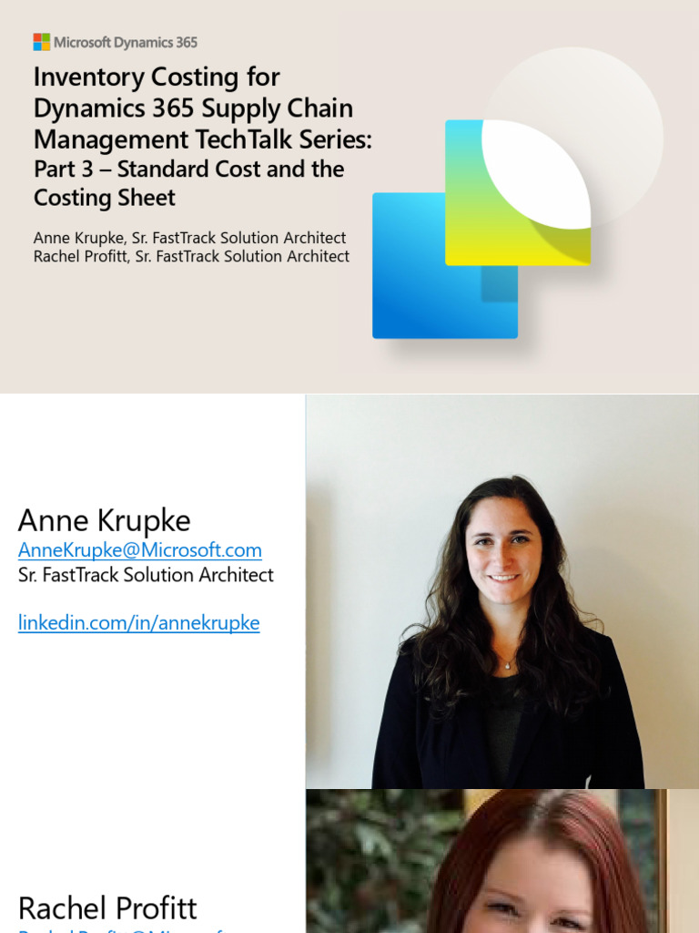 DTT049EXT - 03 - Standard Cost and Costing Sheet in D365 SCM | PDF ...