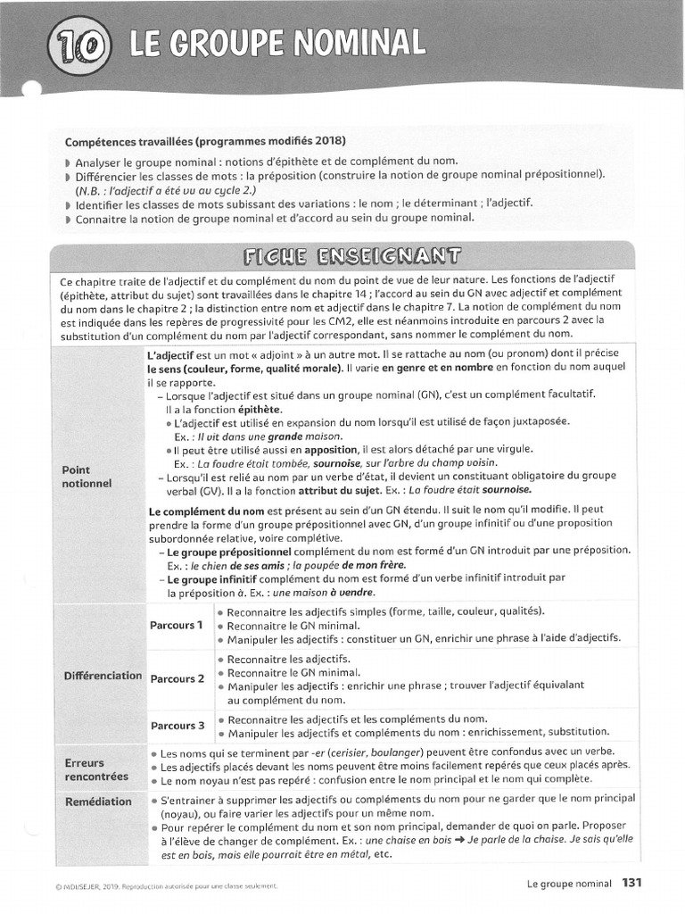 G5 - Groupe Nominal | PDF