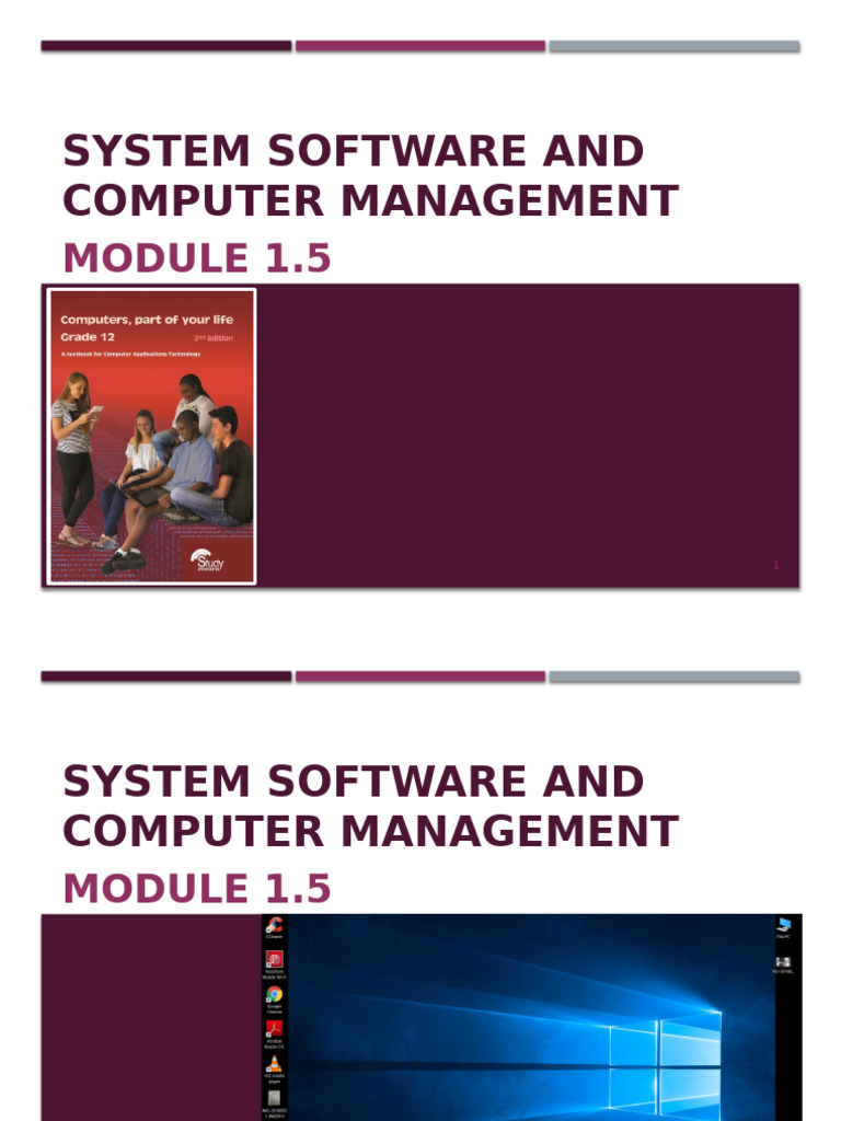1 - 5 SystemSoftwareCompManage | PDF | Backup | Operating System