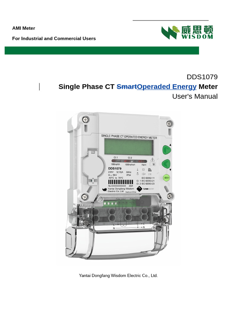 DDS1079 Single Phase CT Smart Meter【已整合】 | PDF | Electrical Engineering ...