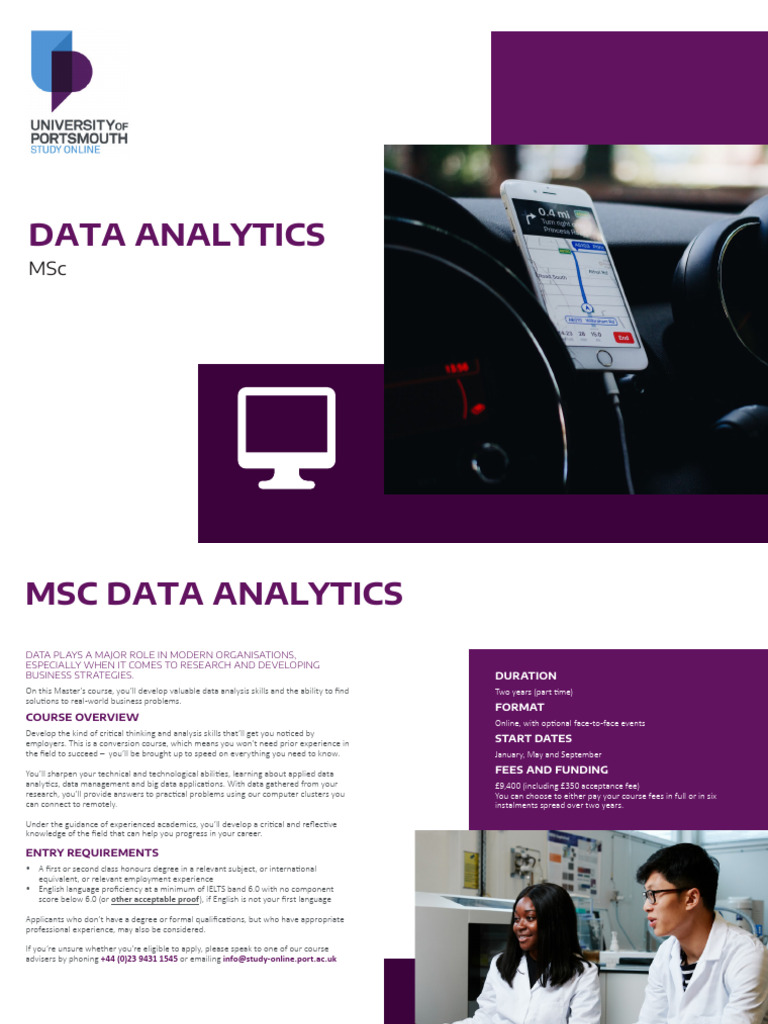 MSC DataAnalytics Brochure | PDF | Academic Degree | Data