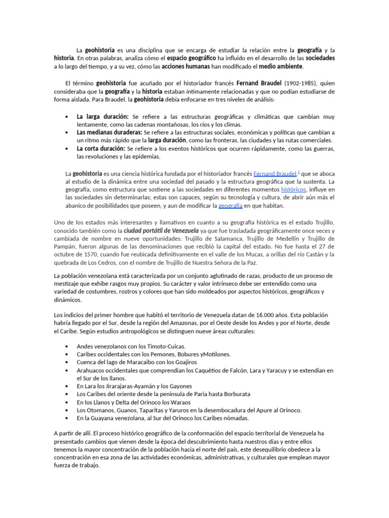 Geohistoria y Evolución de Venezuela | PDF | Geografía | Venezuela