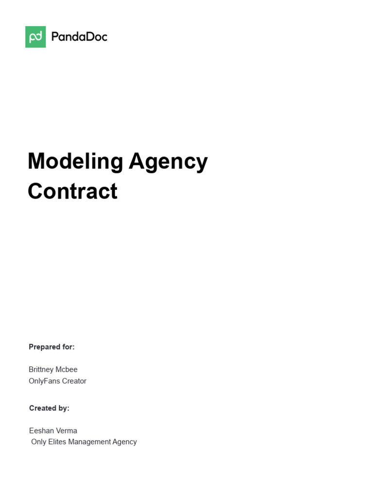 Modeling Agency Contract (Sample) | PDF | Confidentiality | Justice