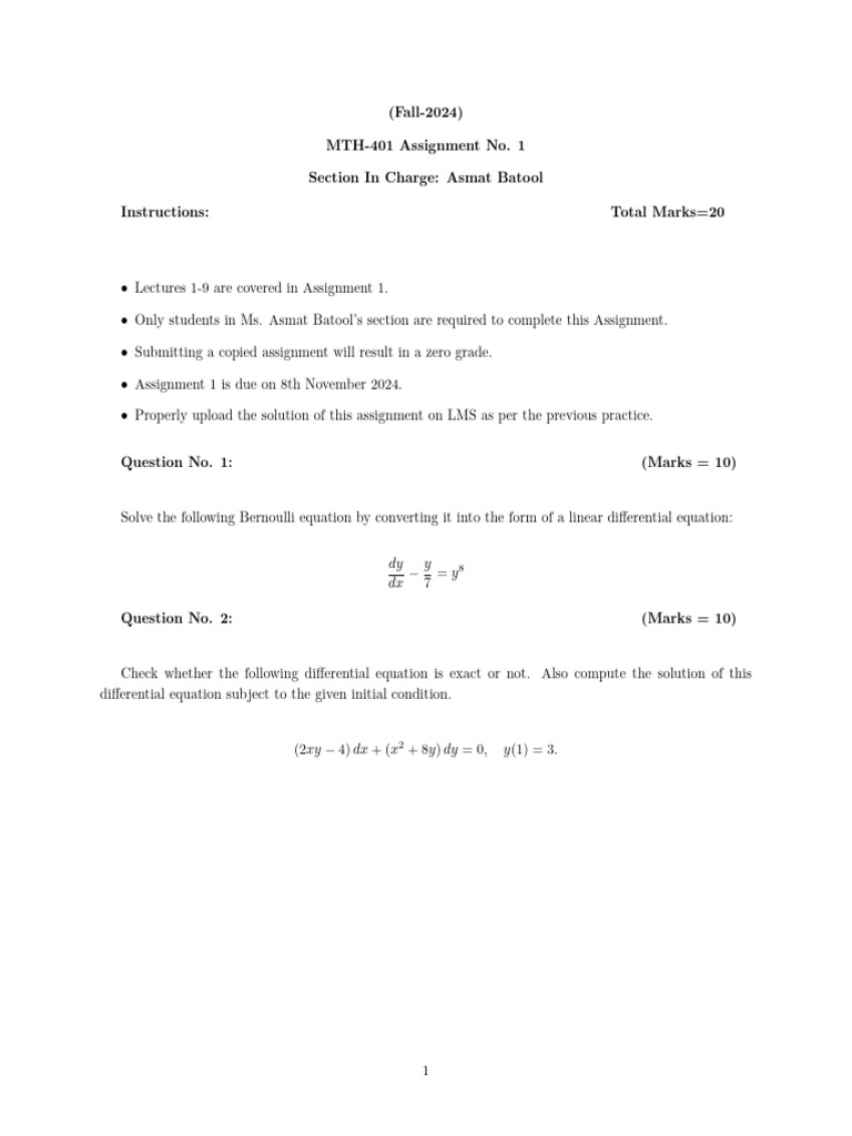 Assignment 401-Fall2024 | PDF