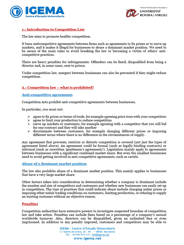 2 - COMPETITION LAW | PDF | Competition Law | Price Fixing