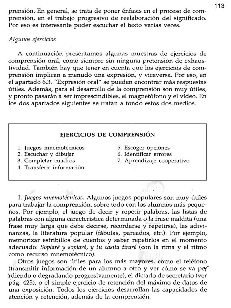 Ejercicios de Comprensión Auditiva | PDF | Comunicación