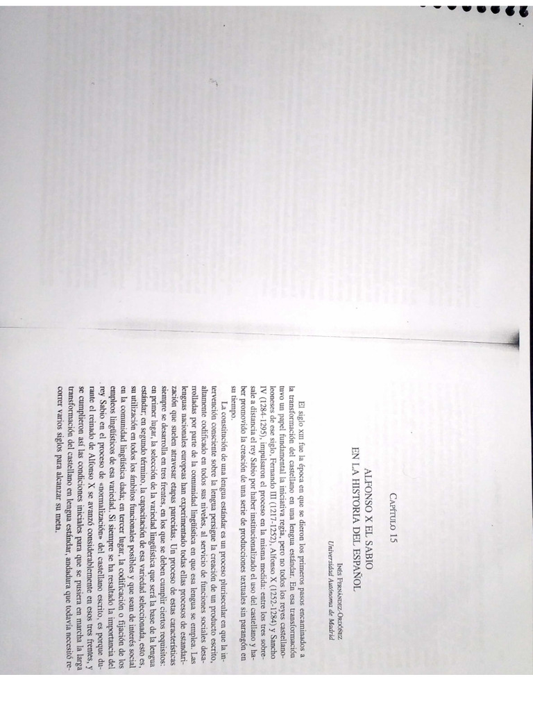 Alfonso X El Sabio en La Historia Del Espan Ol. Fernandez Ordon Ez | PDF