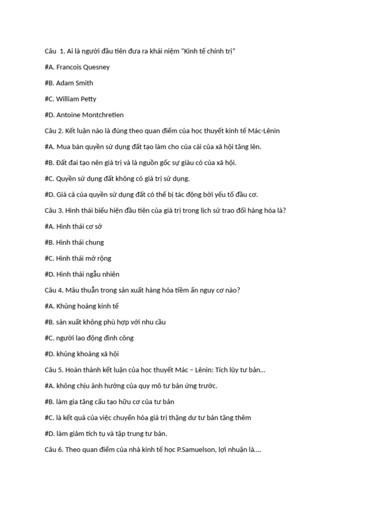 trắc nghiệm ktct | PDF