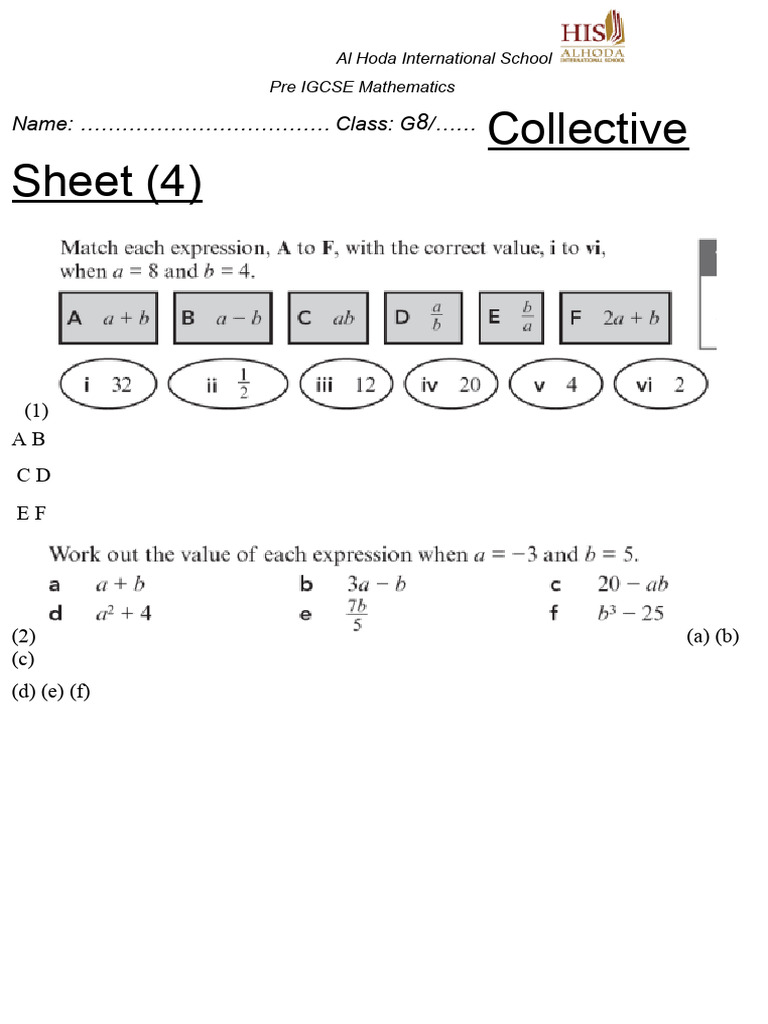 Collective Sheet G8 | PDF | Computers