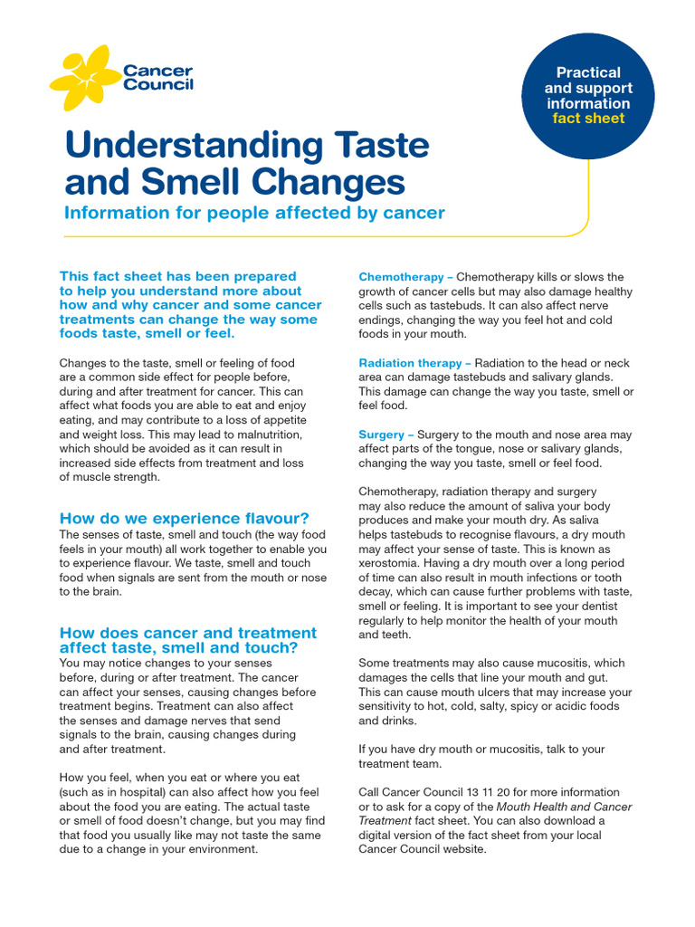 Understanding Taste and Smell Changes | PDF | Taste | Foods