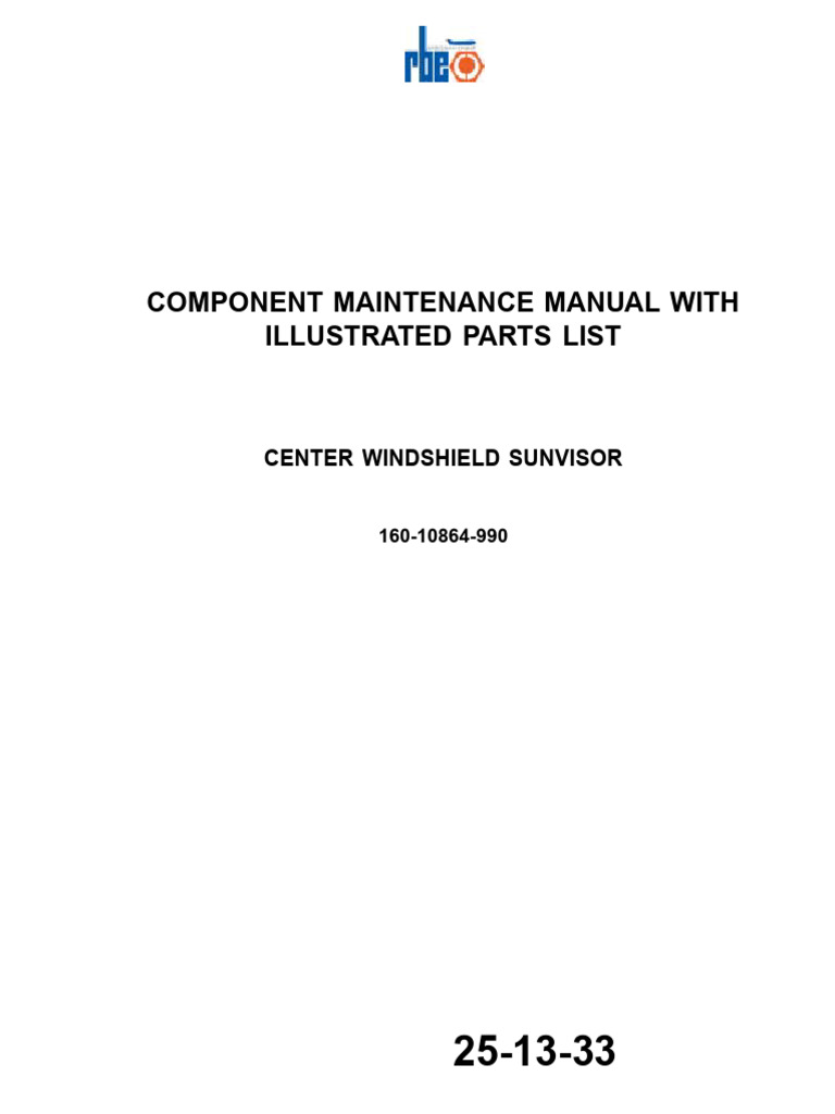 Component Maintenance Manual With Illustrated Parts List: Center ...