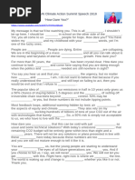 Speech by Greta Thunberg | PDF | Climate Change | Climate