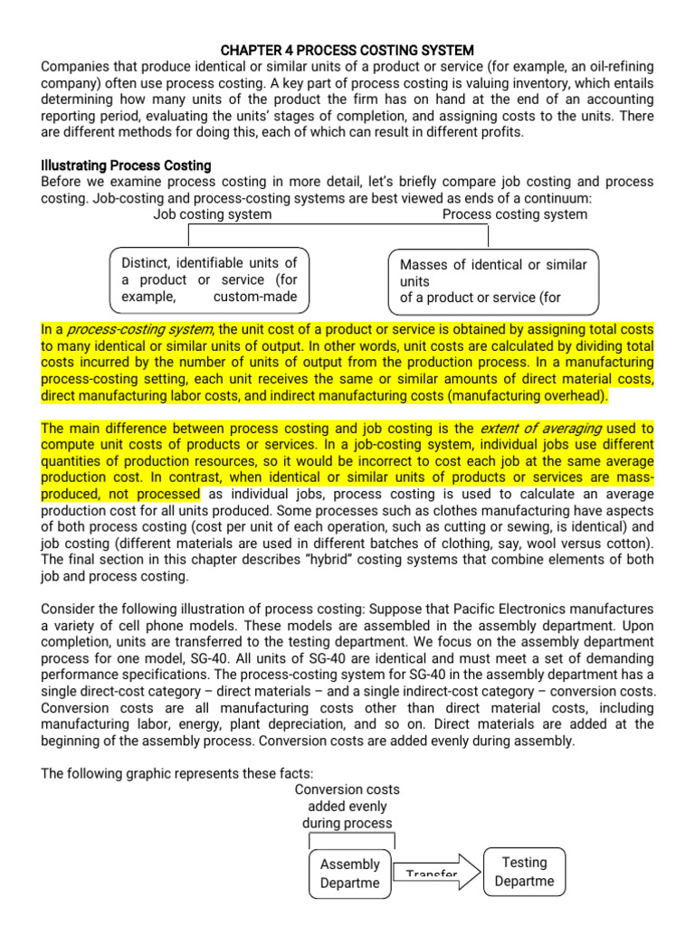Chapter 3 Process Costing System | PDF
