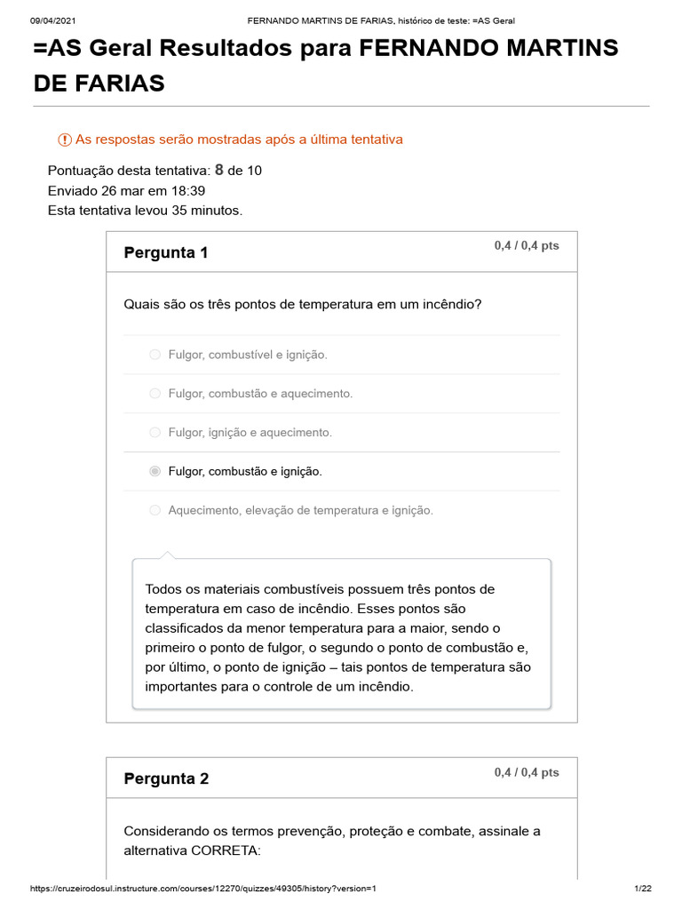 Teste - Nota 9.2 | PDF | Combustão | Incêndios