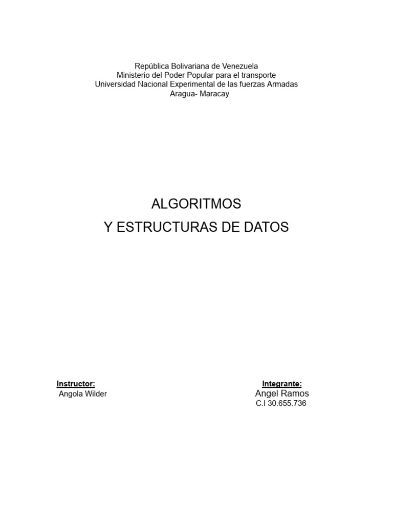 Algoritmos y Estructuras | PDF | Algoritmos | Programación de computadoras