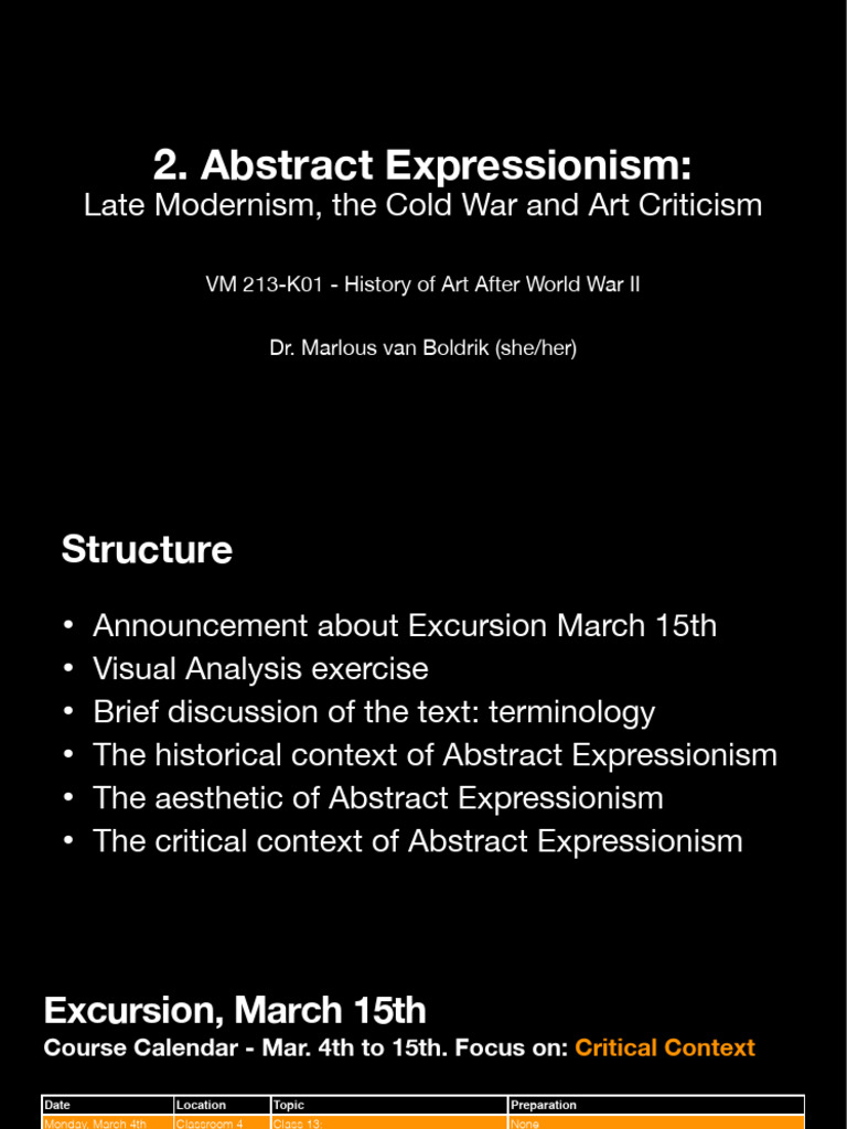 Class 3 - Abstract Expressionism | PDF | Paintings | Art Movements