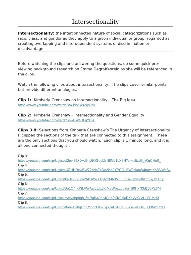 Intersectionality 5.2 | PDF