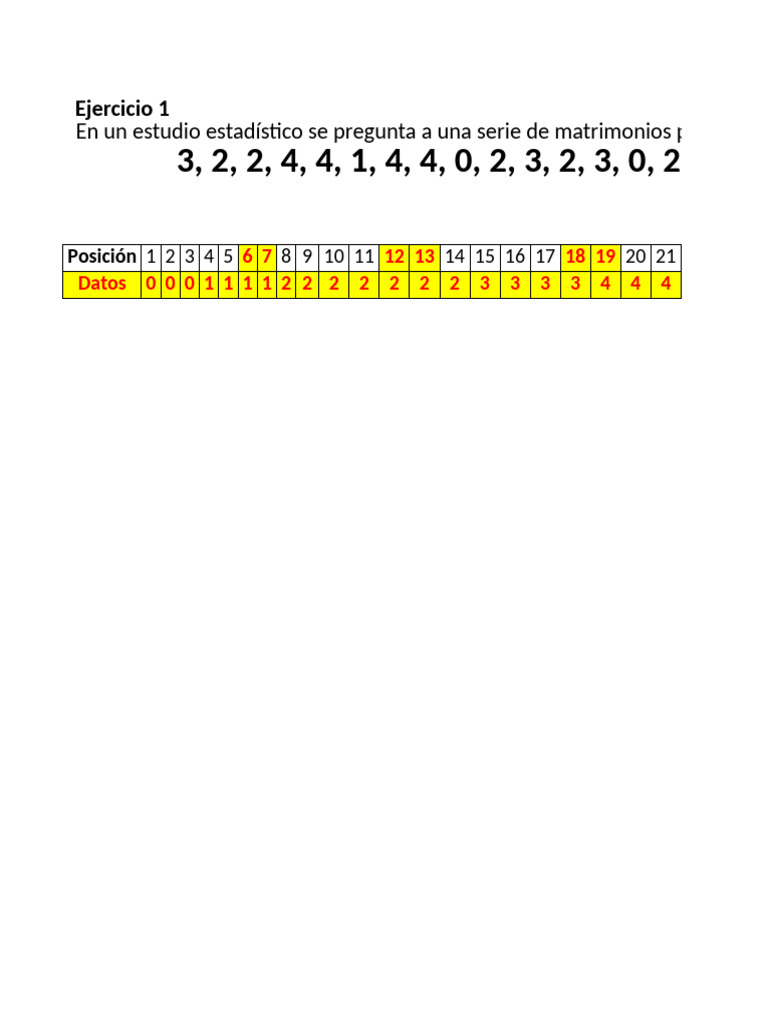 Ejercicios Cuartiles No Agrupados 22-05-2018 | PDF