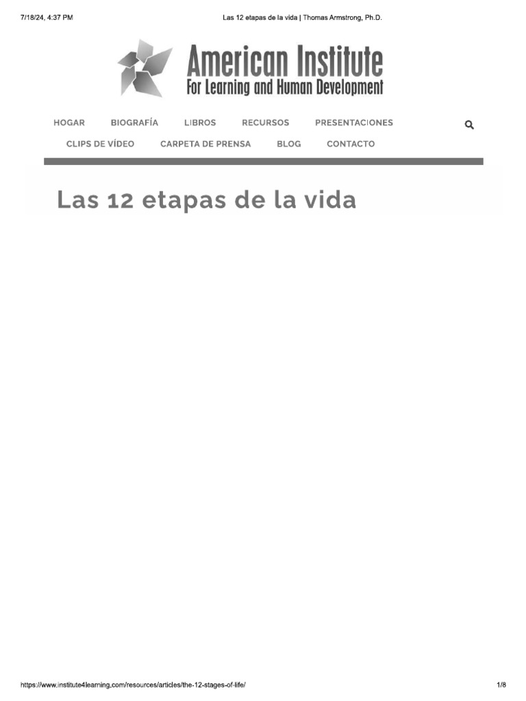 ART 12 Etapas de Amstrong | PDF