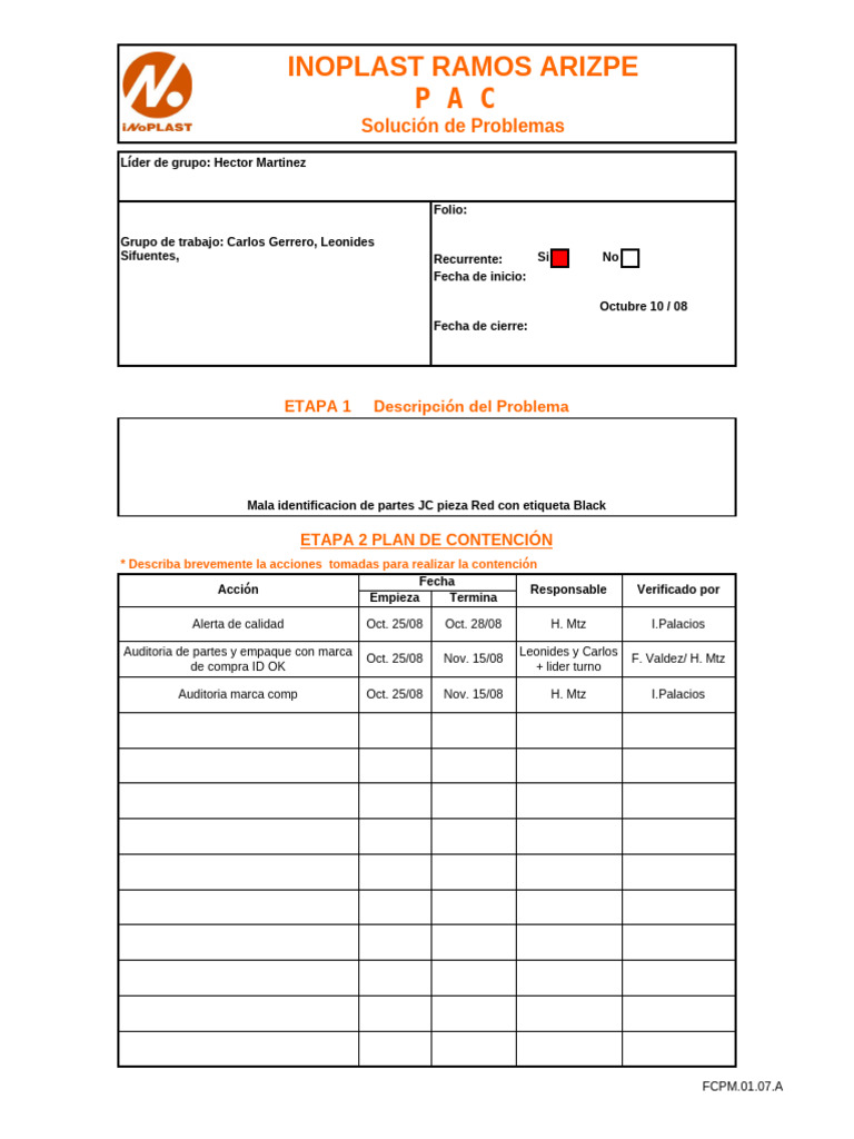 PAC ID Dunnage JC Octubre | PDF